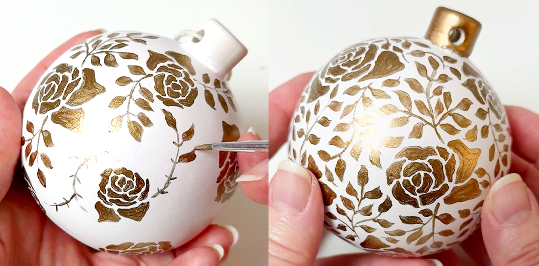 Golden Roses Christmas Ornament – Paper Prairie